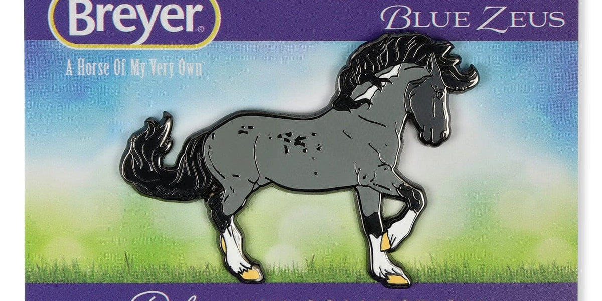 Blue Zeus Deluxe Enamel Pin | Retired — BreyerHorses.com