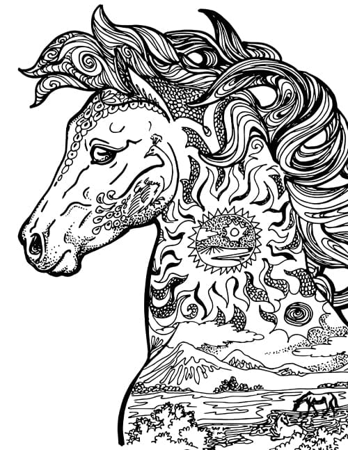 mustang coloring sheet