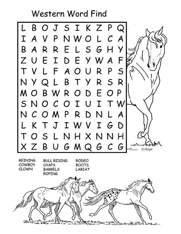 Western Word Find - BreyerHorses.com