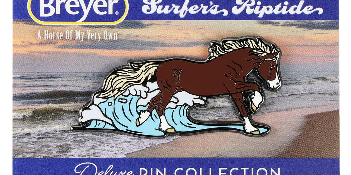 Surfer's Riptide Deluxe Enamel Pin — BreyerHorses.com