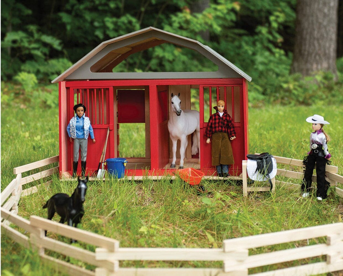 Breyer Two Stall Horse Barn Amazon.com: Breyer Traditional Deluxe Wood